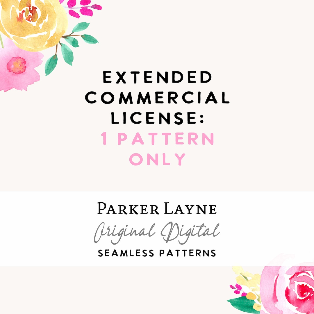 Parker Layne Extended Commercial License for 1 Pattern - Etsy