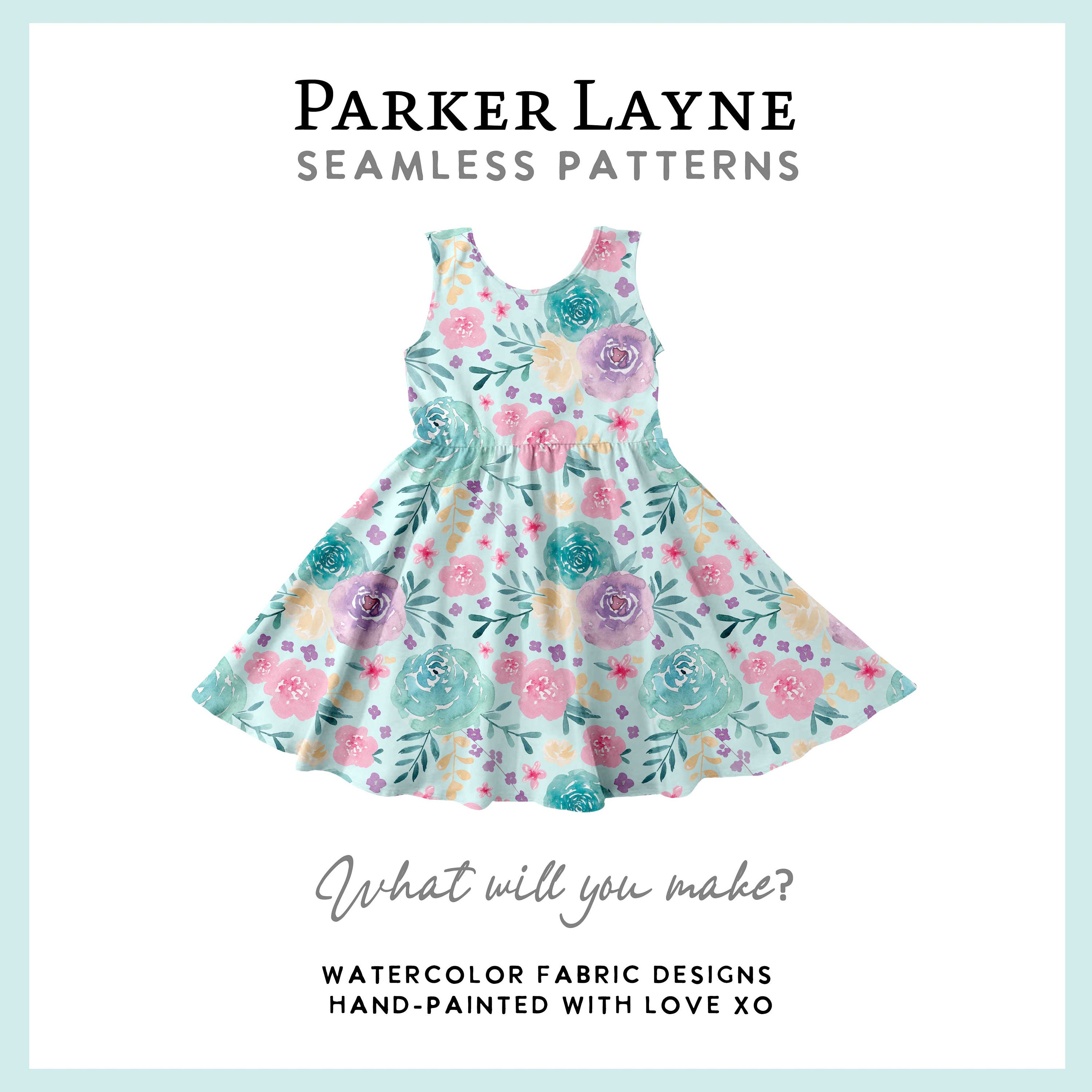 Pastel Floral Seamless Pattern Vintage Watercolor Mint Green Cottagecore Pink Roses Wildflowers ...