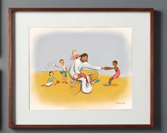 Bible Watercolor Digital Wall Art. Matthew 19:14 Let the Little ...