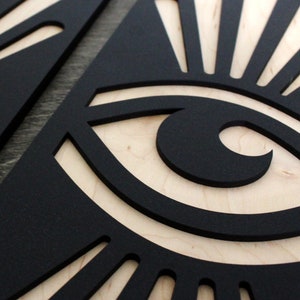 Eye Petal Rays Panels (set of 2) | Eye Wood Sign - Etsy