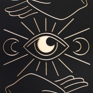 Mystic All Seeing Eye Wood Sign | Mystical Hand Wall Art - Etsy