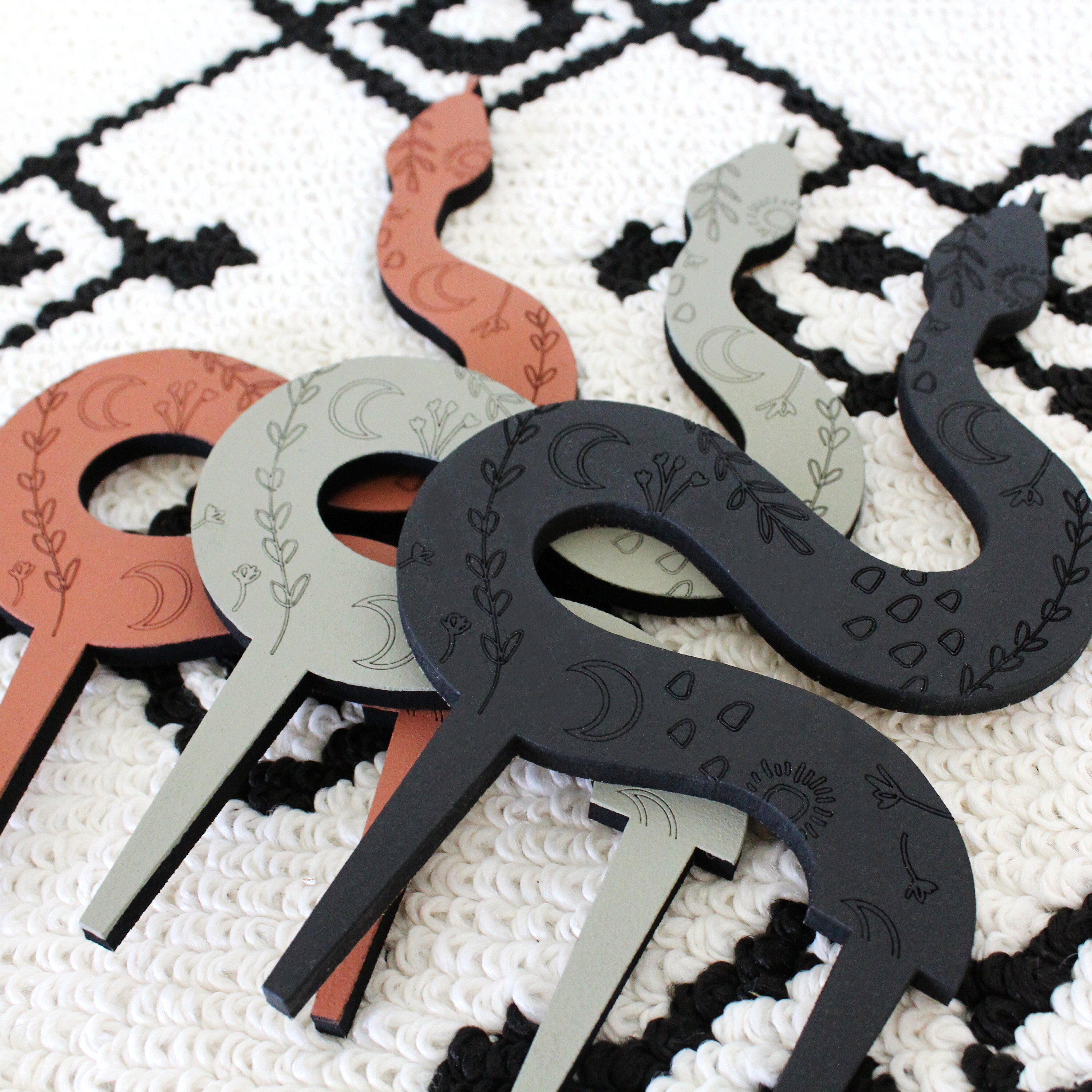 Floral Snake Charmer Plant Stake Snake Plant Pick Decor | Etsy