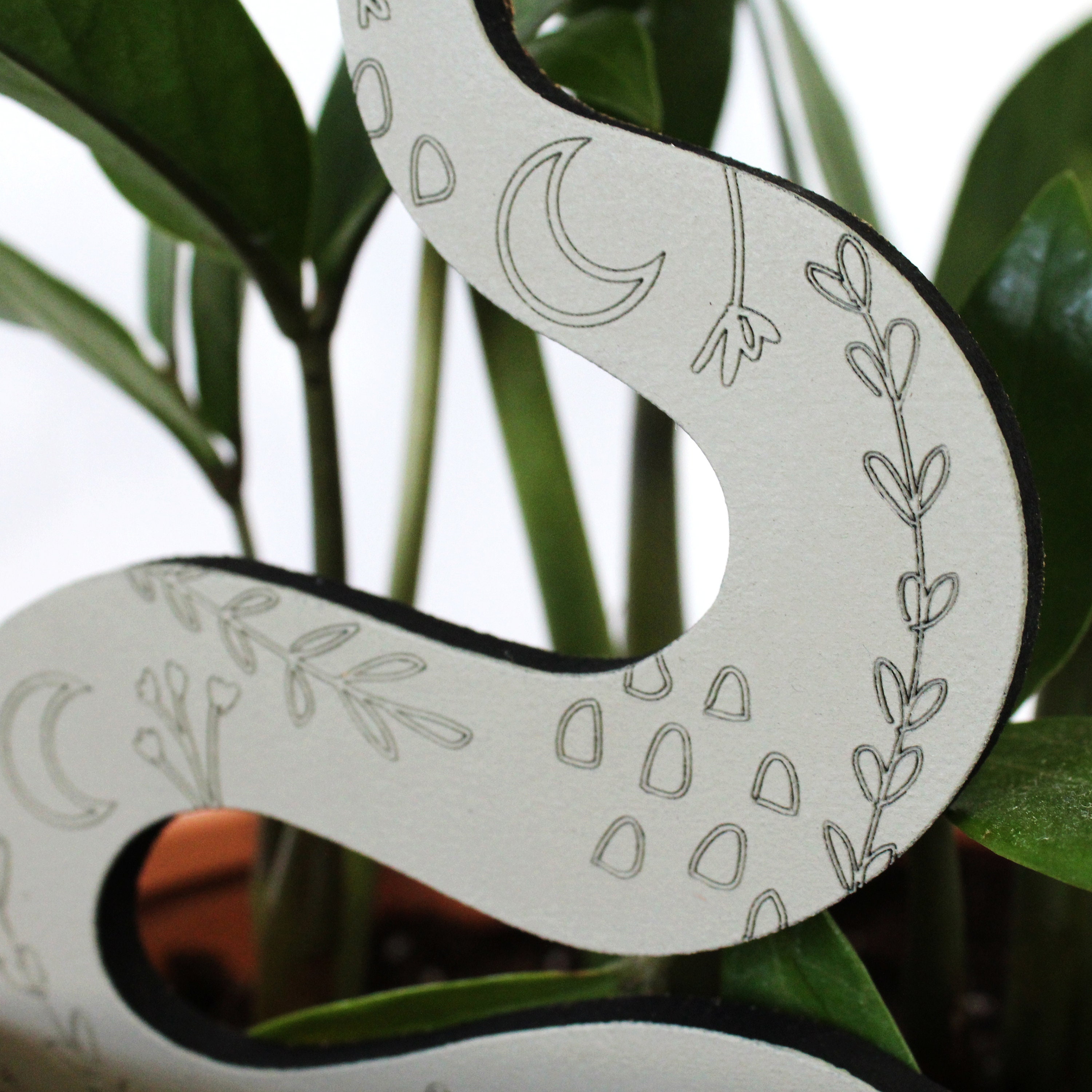 Floral Snake Charmer Plant Stake Snake Plant Pick Decor - Etsy