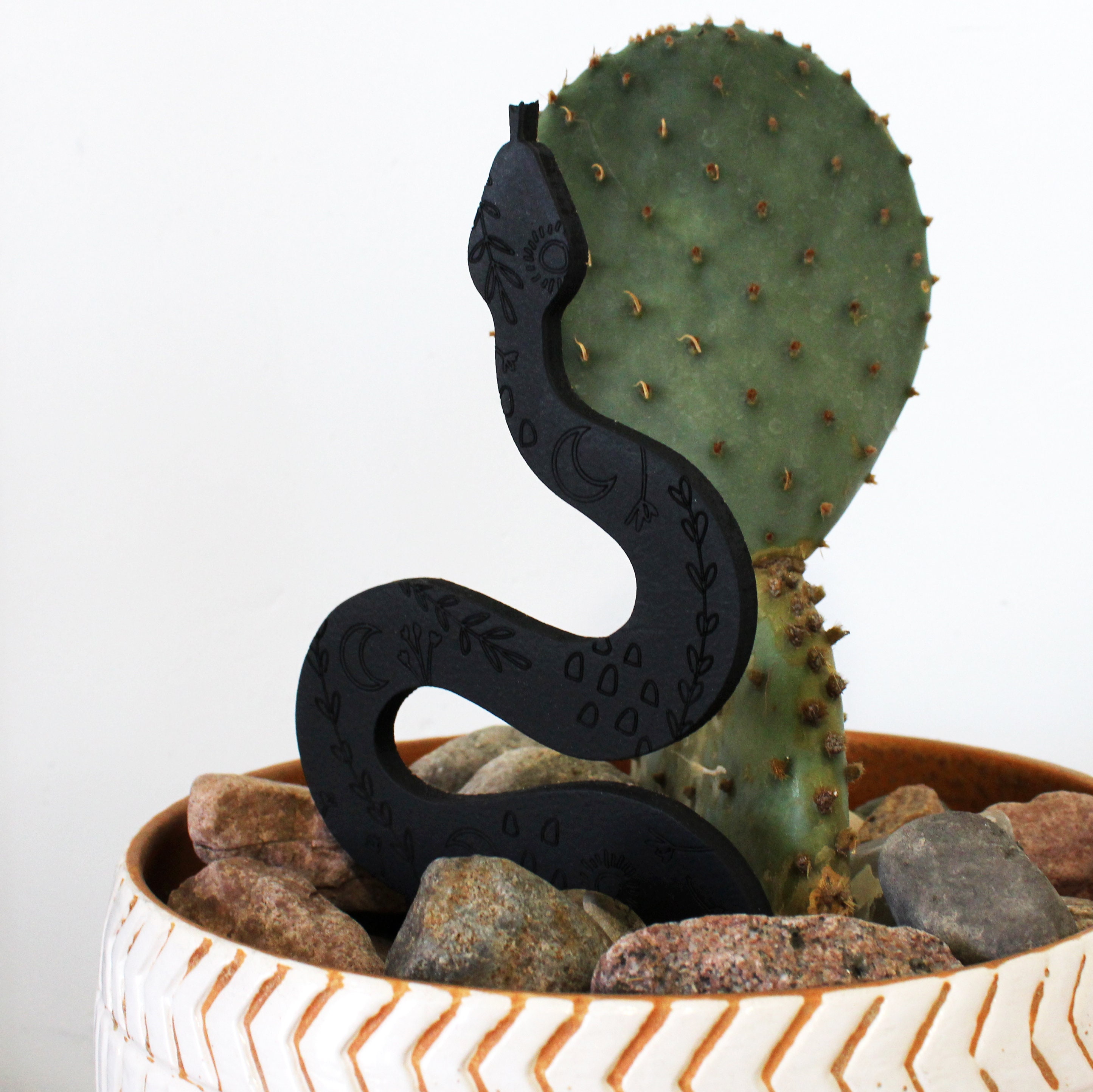 Floral Snake Charmer Plant Stake Snake Plant Pick Decor - Etsy