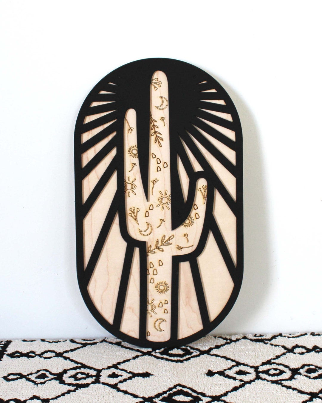 Floral Cactus Sign - Etsy