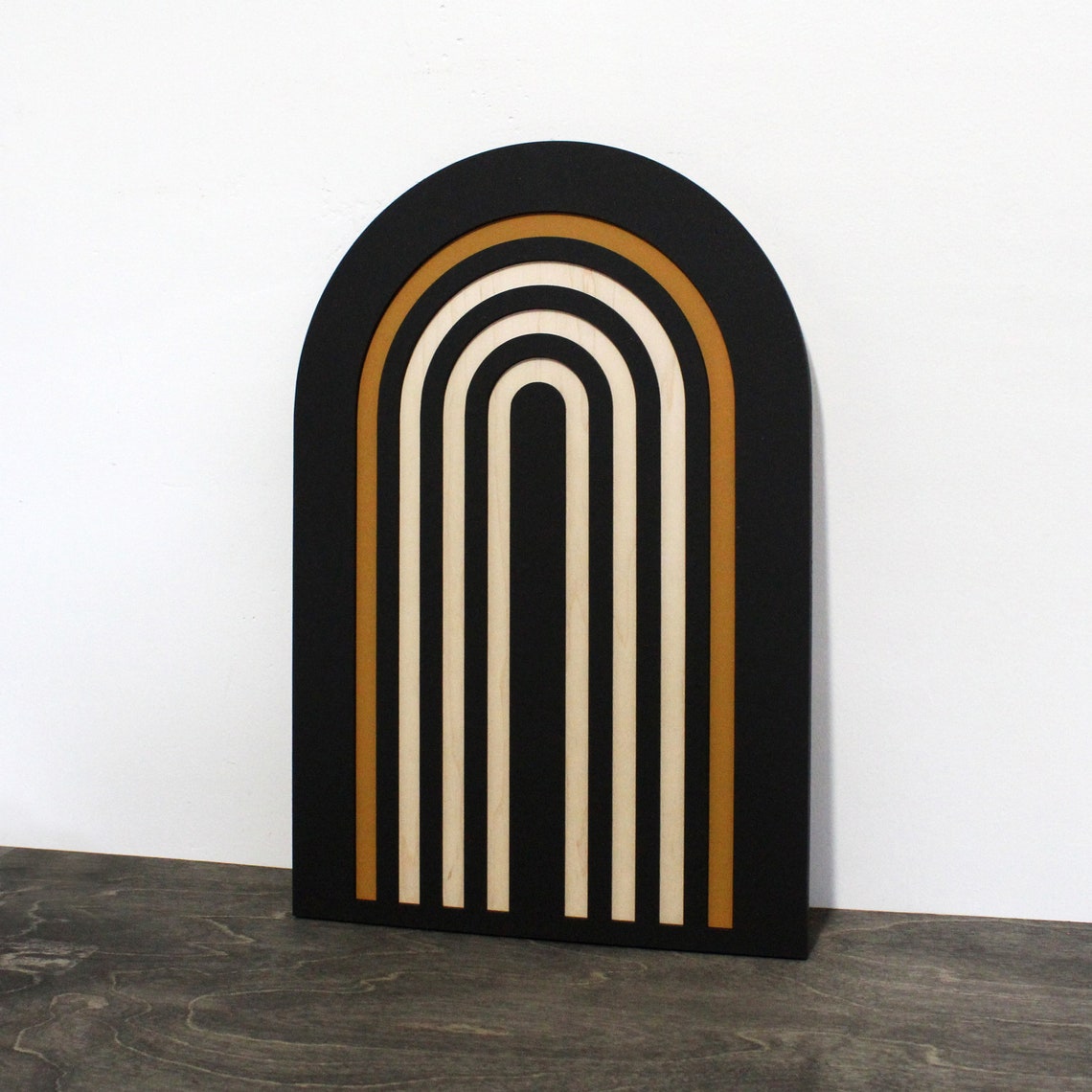 Minimal Arch Colorblock Wood Sign - Etsy