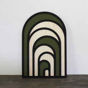 Stacked Arches Wood Sign | Arched Wall Hanging - Etsy
