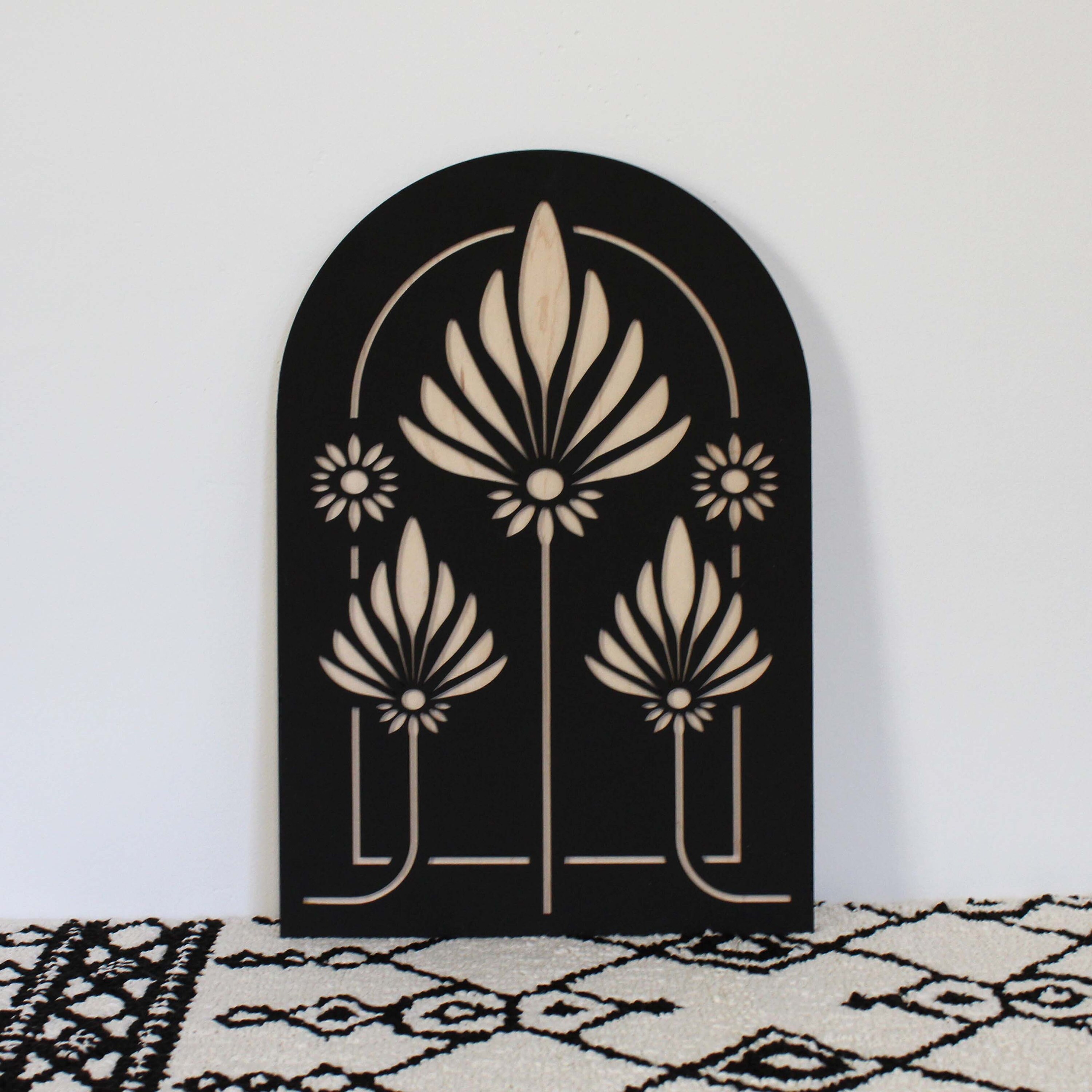 Lotus Flower Arch Lotus Wood Wall Hanging - Etsy