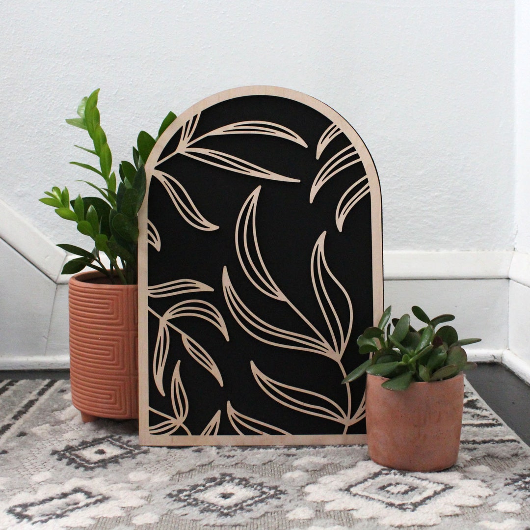Botanical Vines Arch Wood Sign Plant and Leaves Wall Hanging - Etsy
