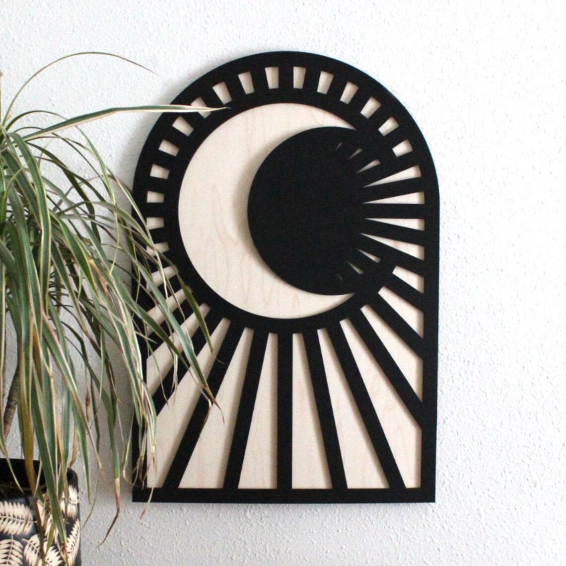 Moon Arch Wood Sign Moon Wall Art Hanging - Etsy