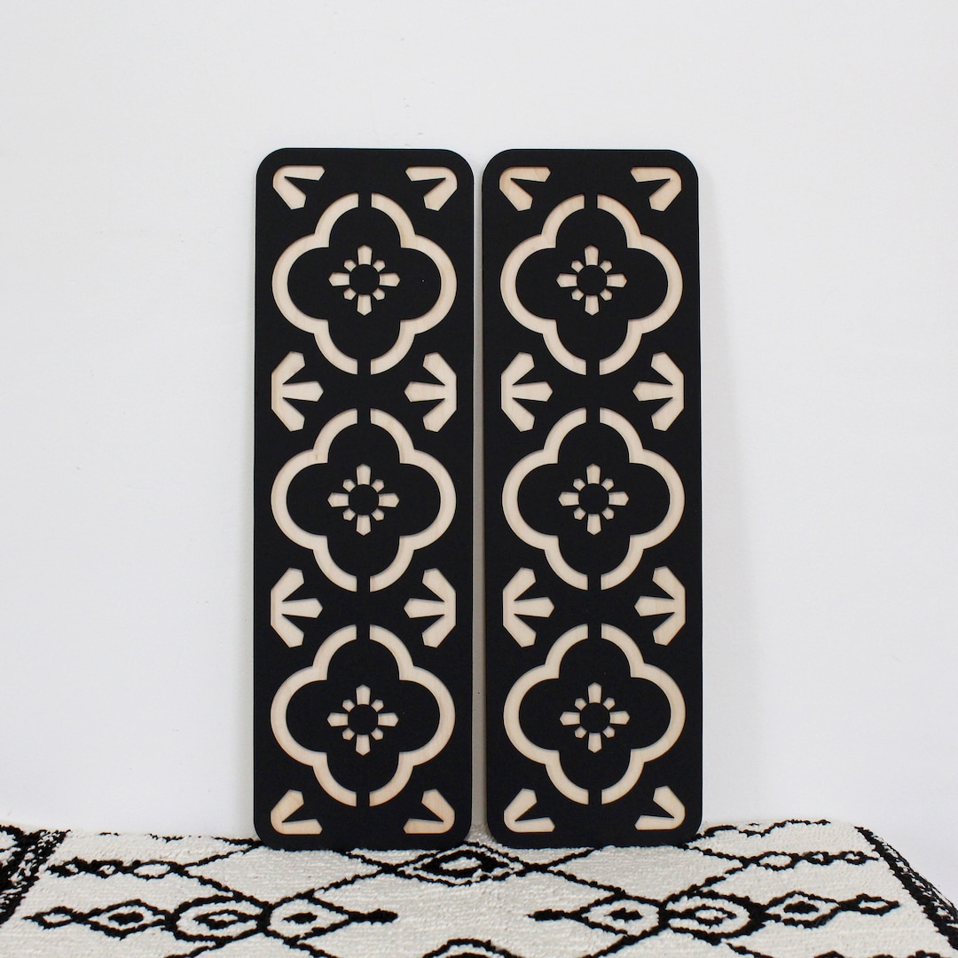 Spanish Tile Panels (set of 2) | Wood Wall Hangings - Etsy