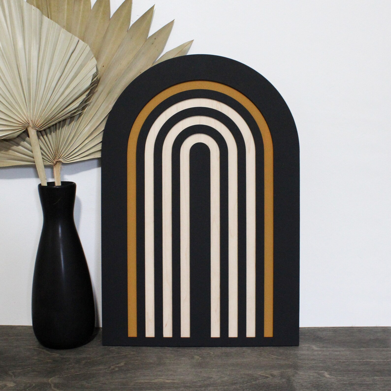 Minimal Arch Colorblock Wood Sign - Etsy