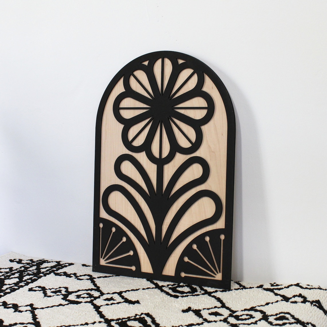 Daisy Flower Arch Sign Retro Floral Wood Wall Art - Etsy