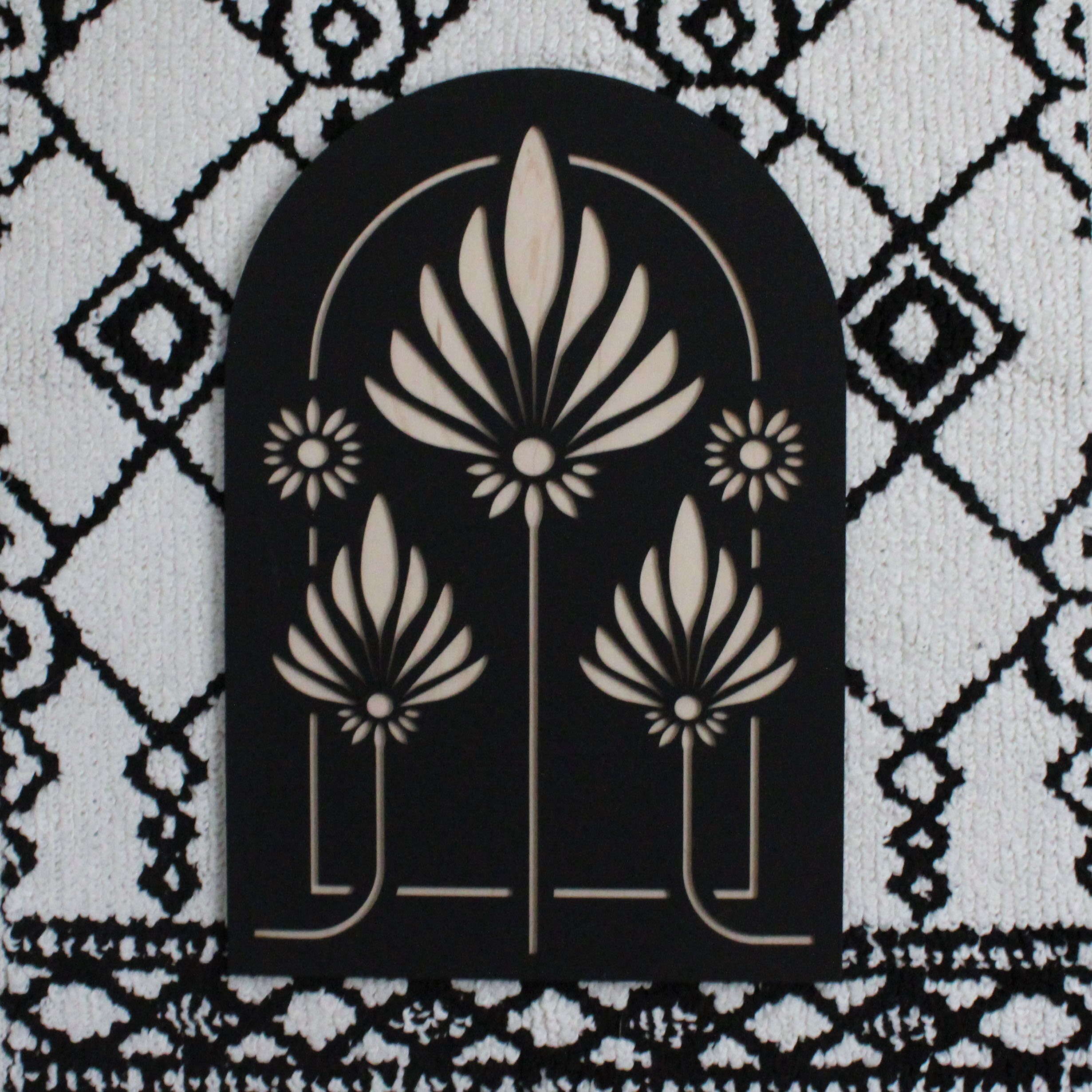 Lotus Flower Arch Lotus Wood Wall Hanging - Etsy