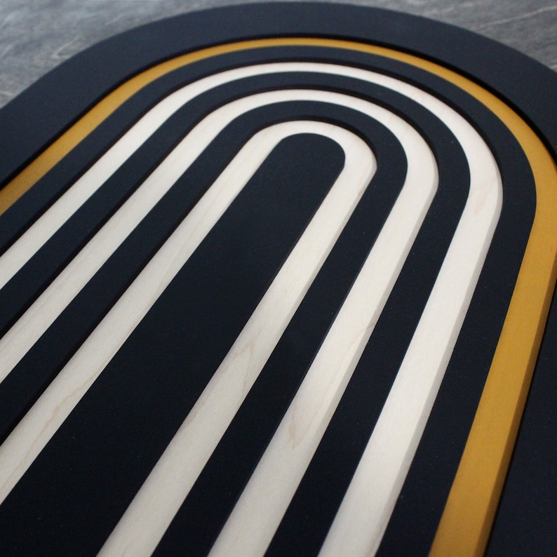 Minimal Arch Colorblock Wood Sign - Etsy