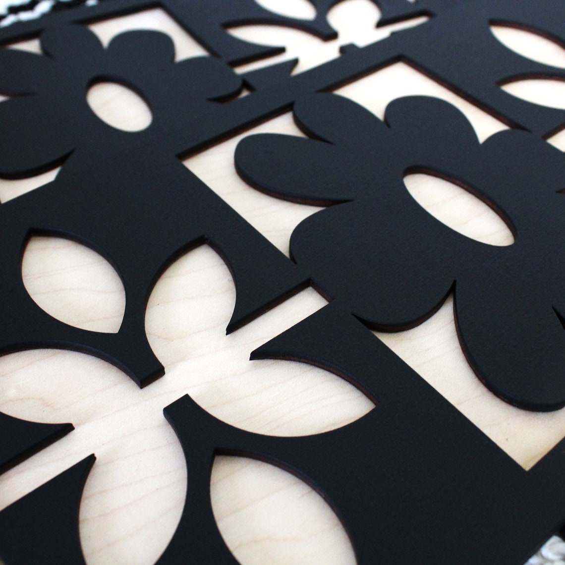 Checkered Daisy Panels | Daisy Flower Wall Hanging (set of 2) - Etsy