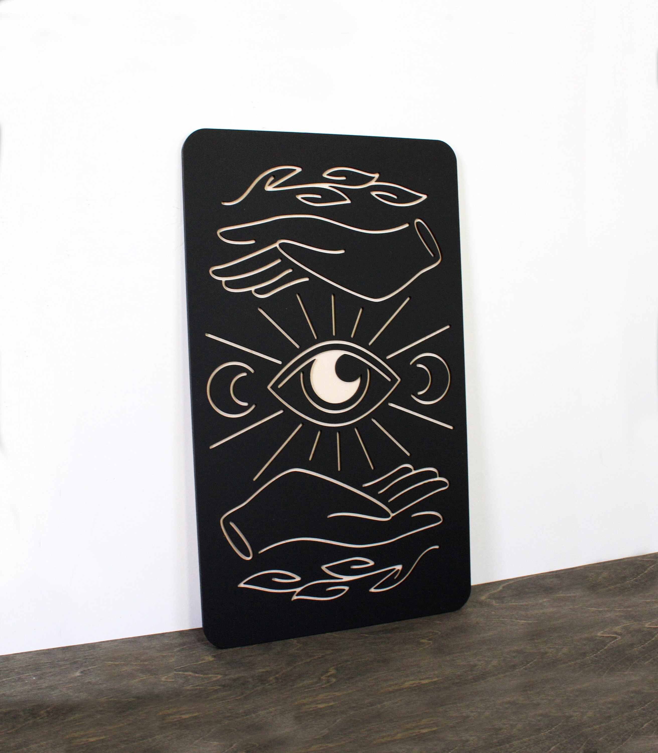 Mystic All Seeing Eye Wood Sign | Mystical Hand Wall Art - Etsy