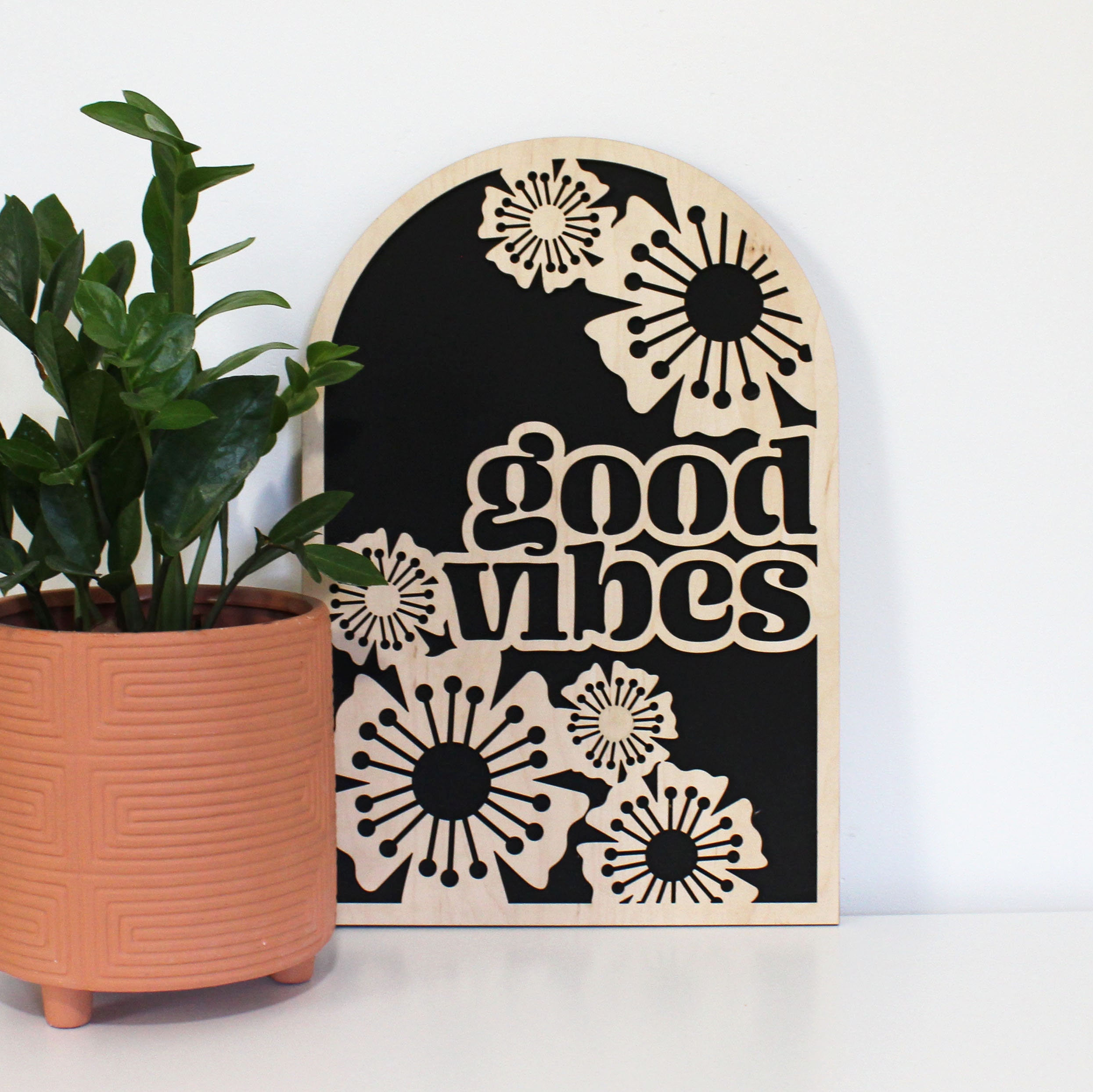 Good Vibes Arch Good Vibes Flower Wall Sign | Etsy