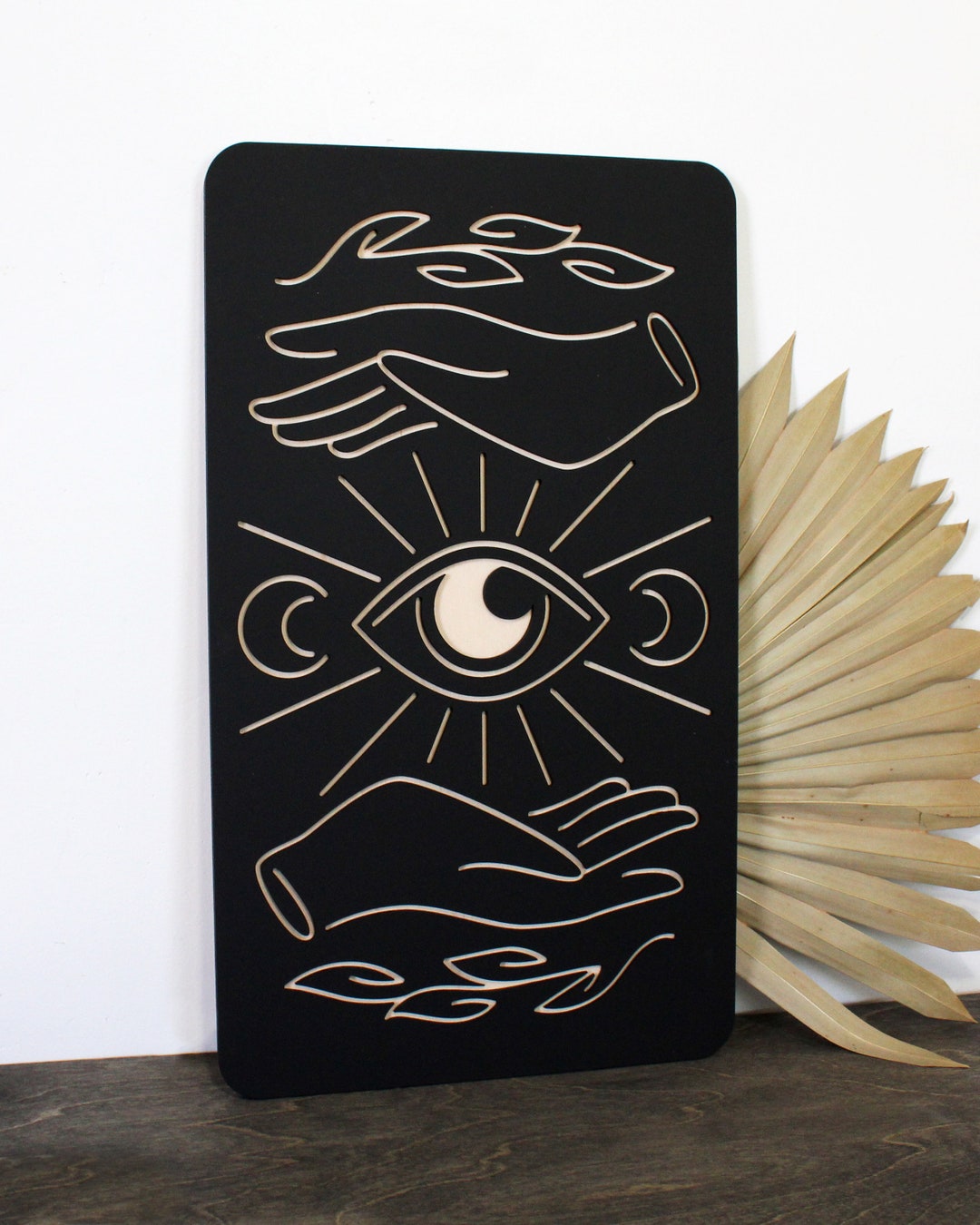 Mystic All Seeing Eye Wood Sign | Mystical Hand Wall Art - Etsy