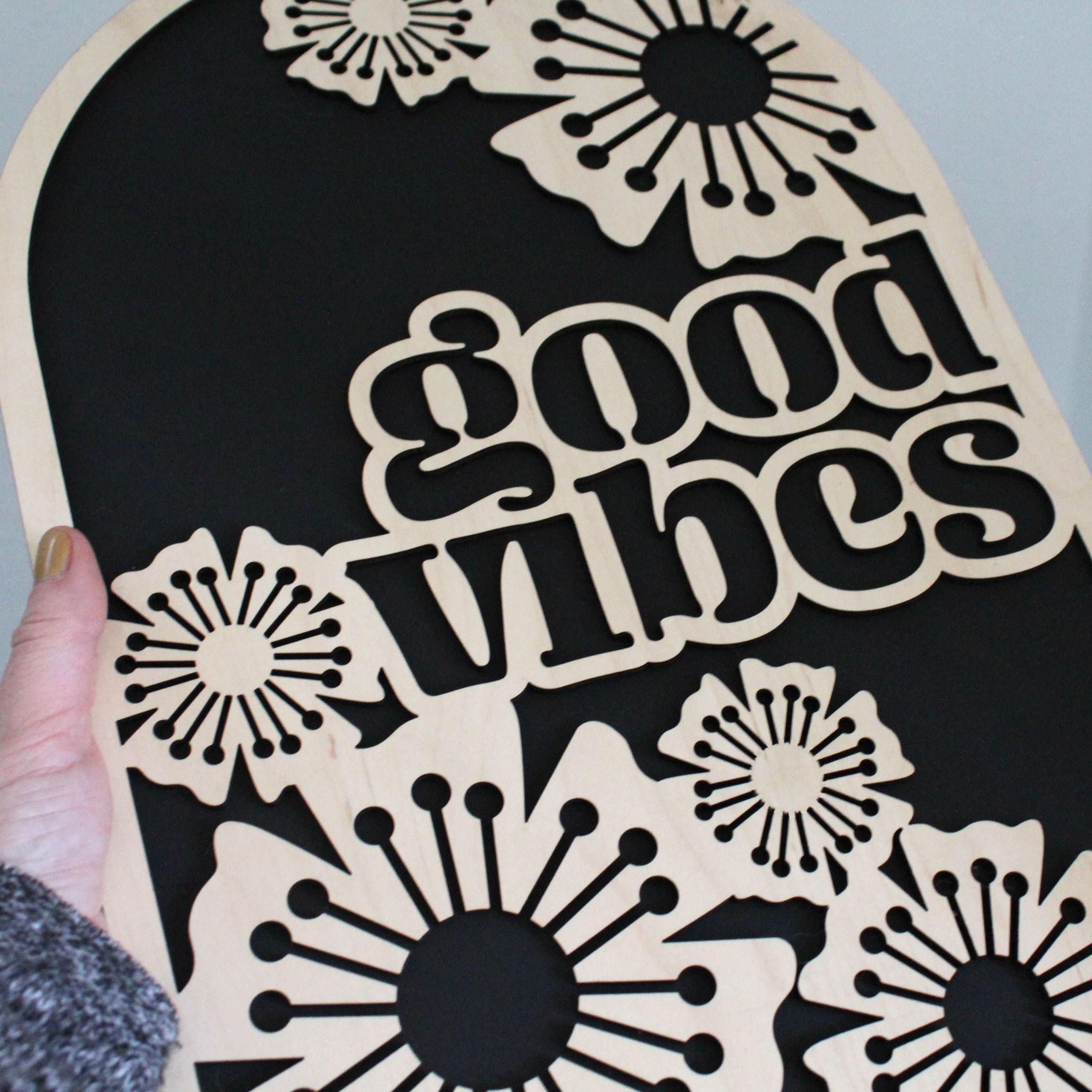 Good Vibes Arch Good Vibes Flower Wall Sign | Etsy