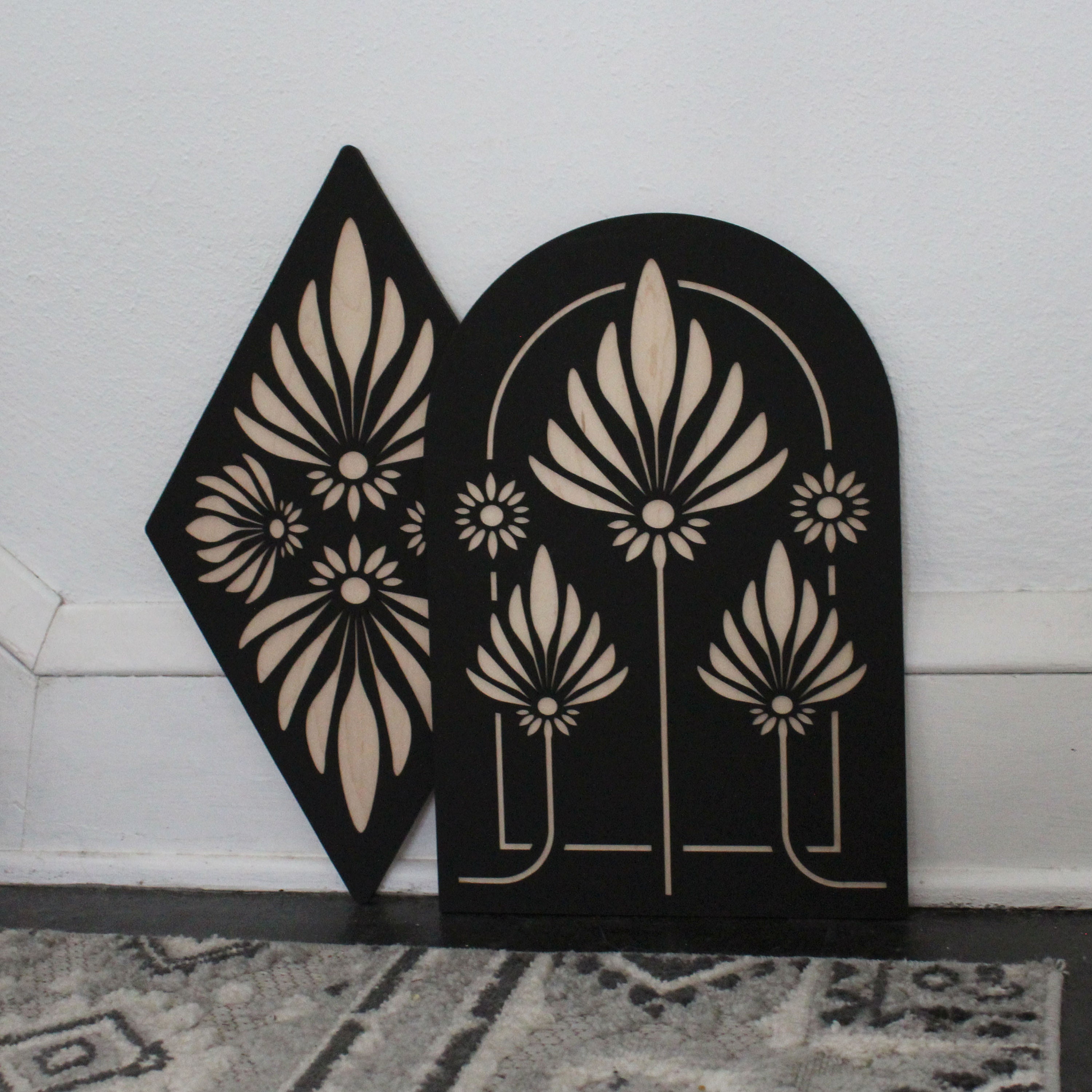 Lotus Flower Arch Lotus Wood Wall Hanging | Etsy