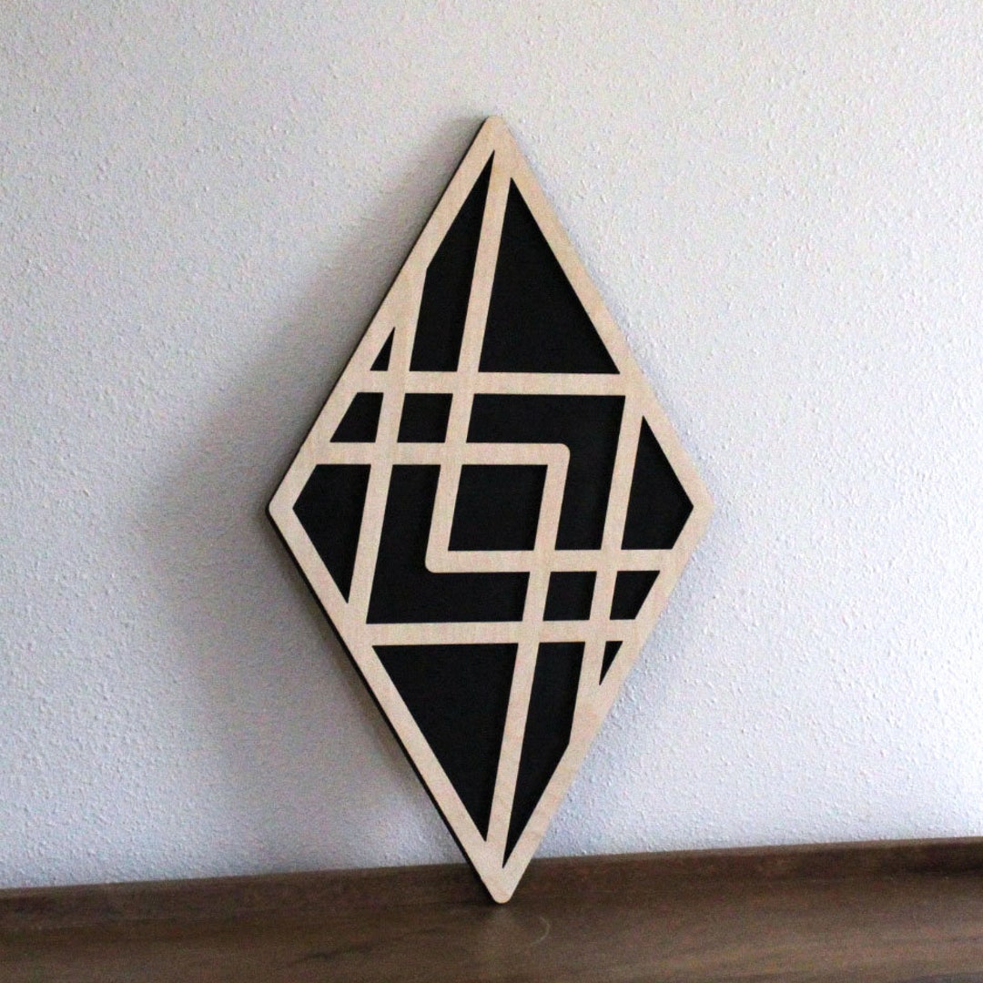 Zig Zag Diamond Wall Sign Geometric Zig Zag Wall Art - Etsy