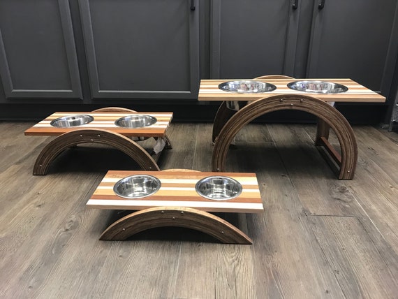 Wooden Pet Feeder Raised Pet Feeder Raised Dog Bowl Animal | Etsy