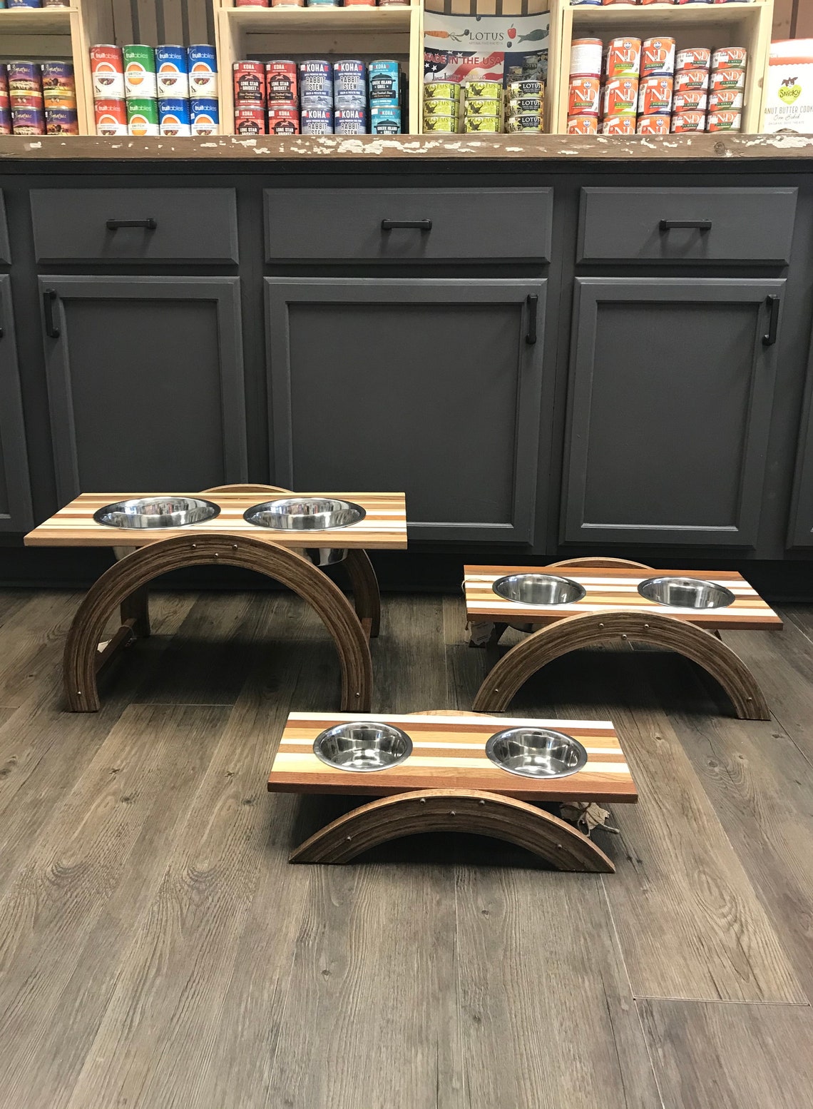 Wooden Pet Feeder Raised Pet Feeder Raised Dog Bowl Animal | Etsy