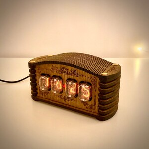 Nixie Clock Kit IN12 with Tubes and Wooden Enclosure - Etsy Canada