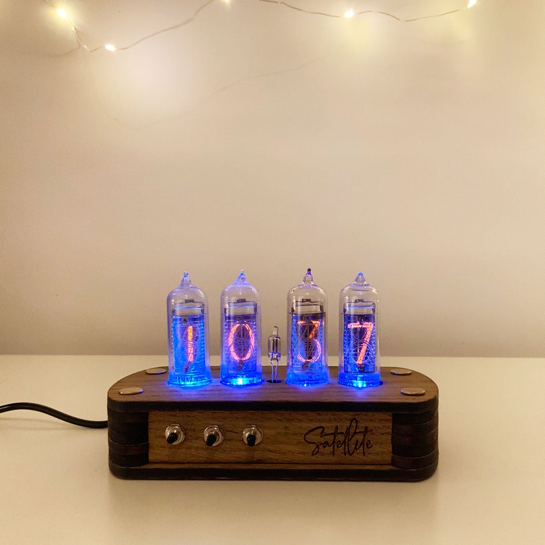 Nixie Clock Kit IN14 with Tubes and Wooden Enclosure. | Etsy