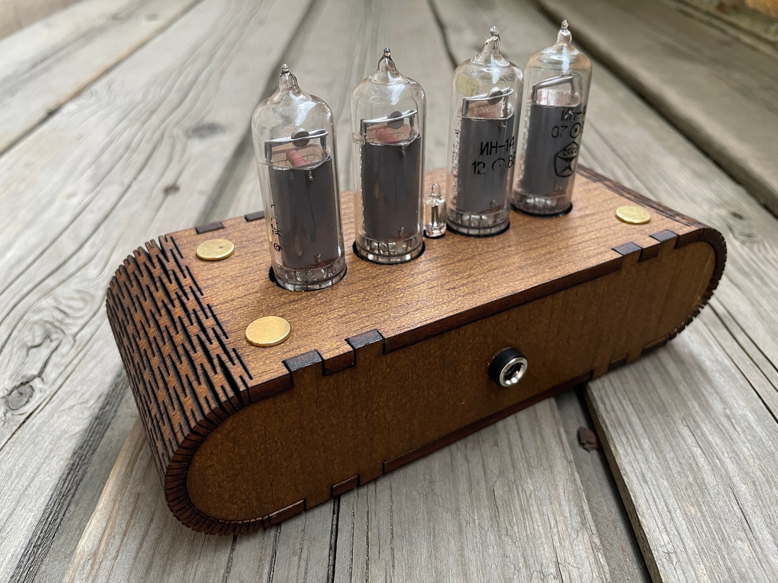 Nixie Clock Kit IN14 Gofra with Tubes and Wooden Enclosure. UPS Fast ...