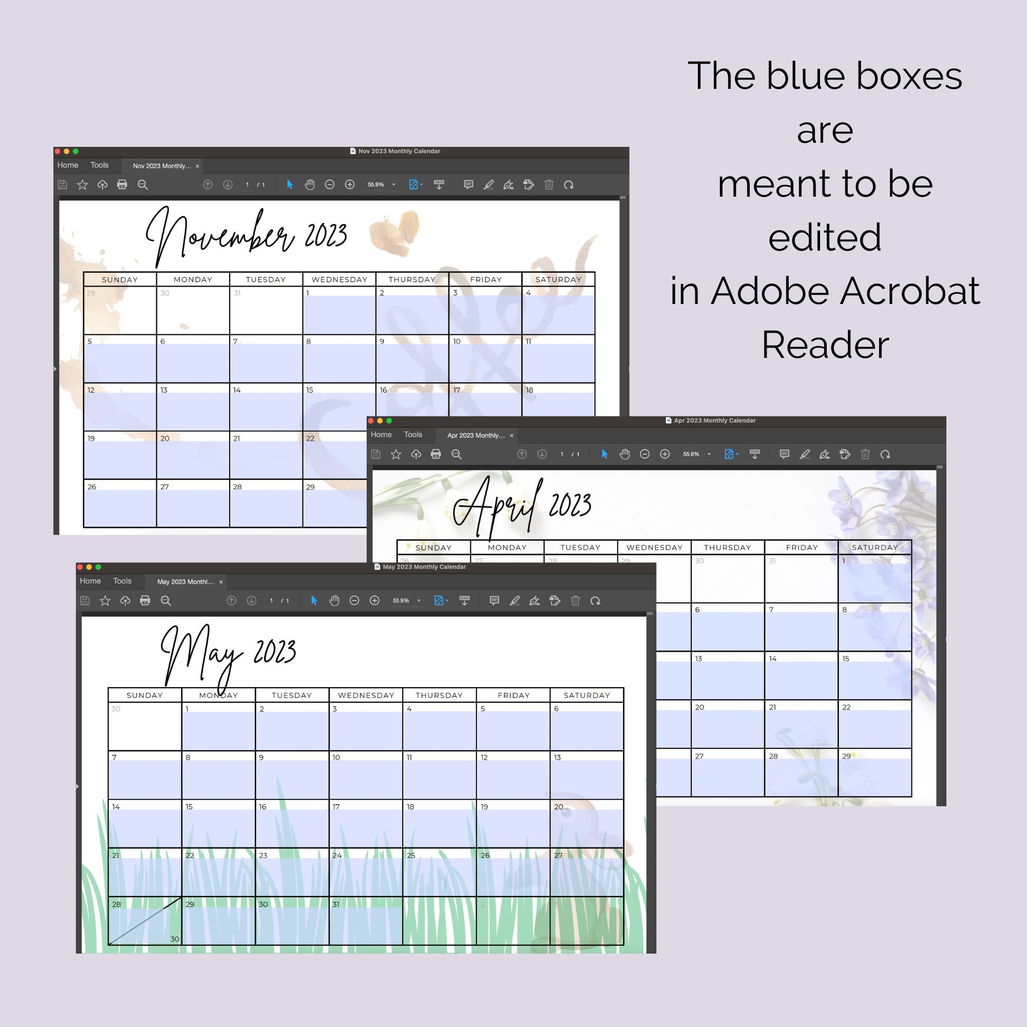 August 2023 Editable Monthly Calendar - Etsy