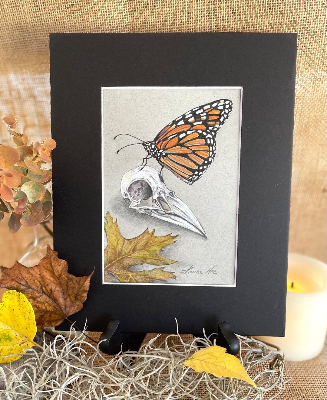 Original Color Pencil Autumn Drawing - Etsy