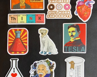 10 Fun Amusing Science Project Stickers for Embellishments on | Etsy