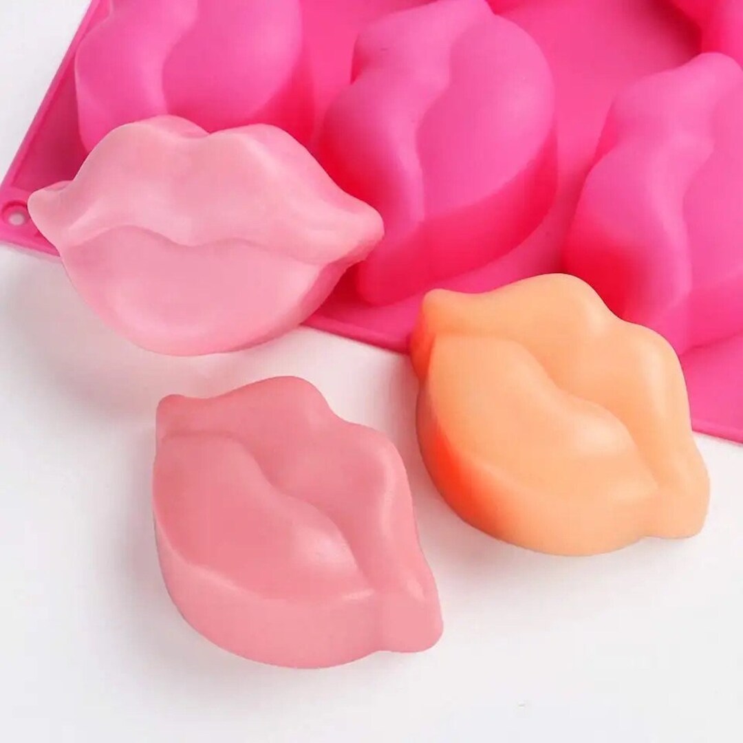 6 Cavity Soap Mould / Mold for 3D Luscious Lips Mouth Shape Soap ...