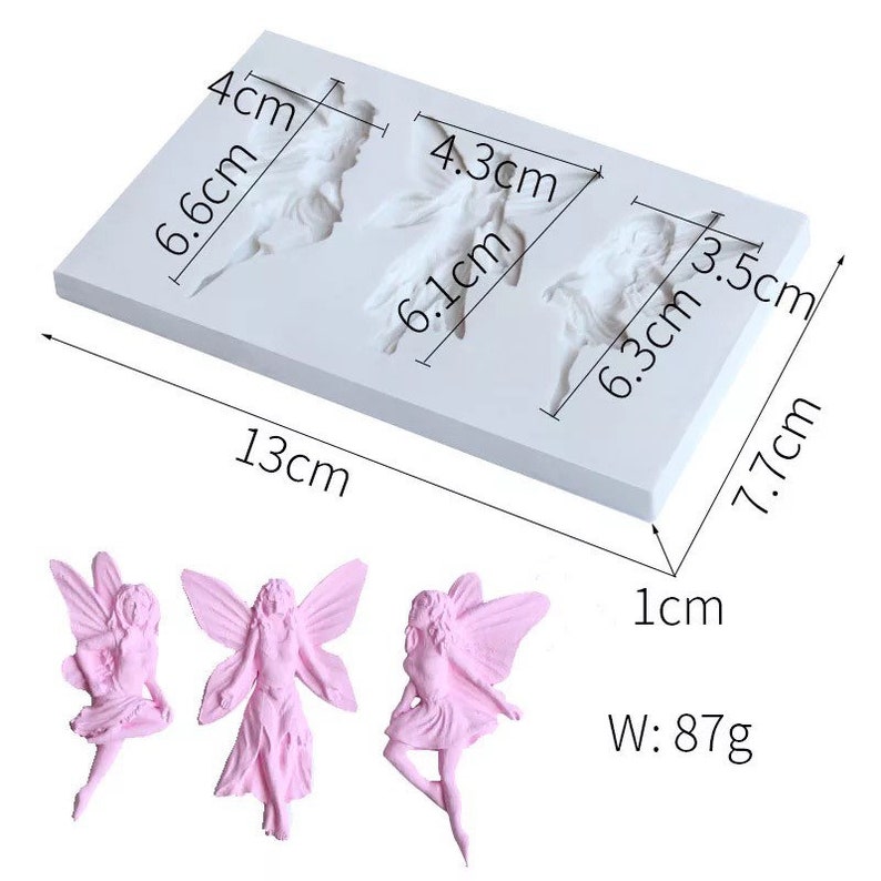 Small 13 X 8 Cm 3 Flying Fairy Faerie Nymph Image Silicone - Etsy