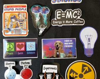 10 Fun Amusing Science Project Stickers for Embellishments on | Etsy