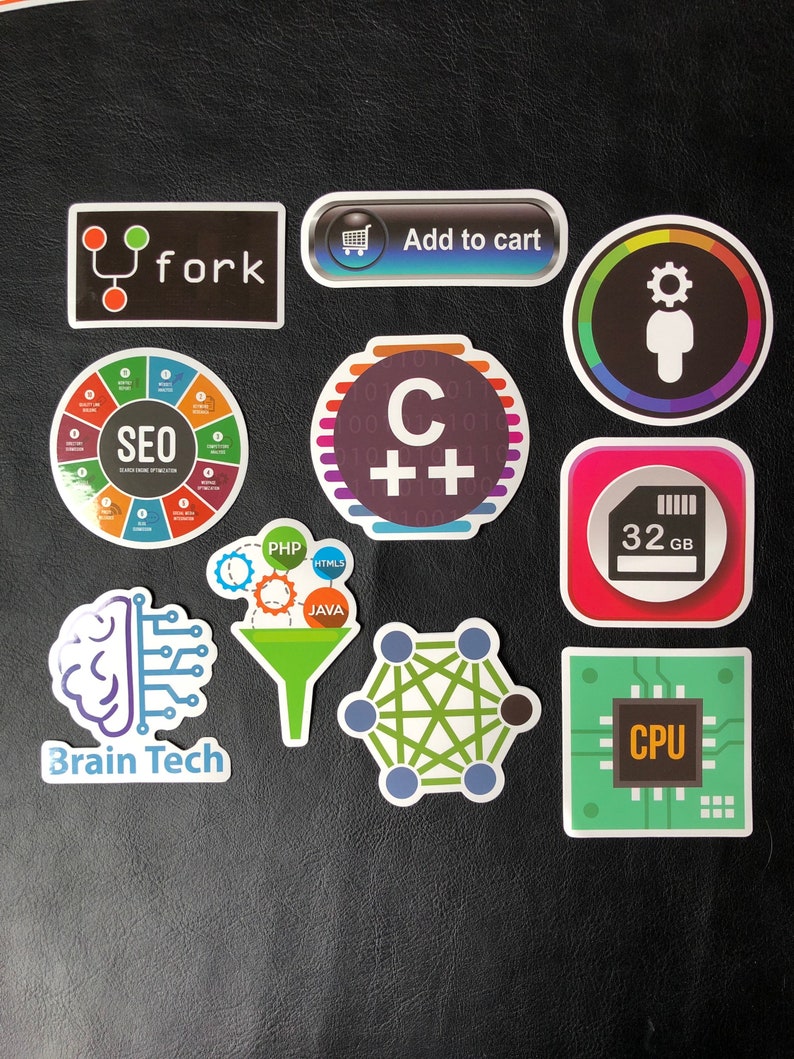 10 fun amusing Tech Geek Gamer Computer Nerd Gloss stickers | Etsy