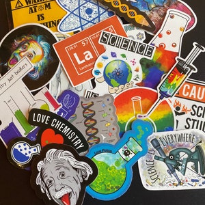 10 Fun Cool Quirky Science Project Stickers for Embellishments on Cups ...