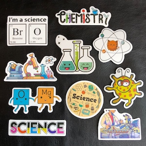 10 Fun Amusing Science Project Stickers for Embellishments on Cups ...
