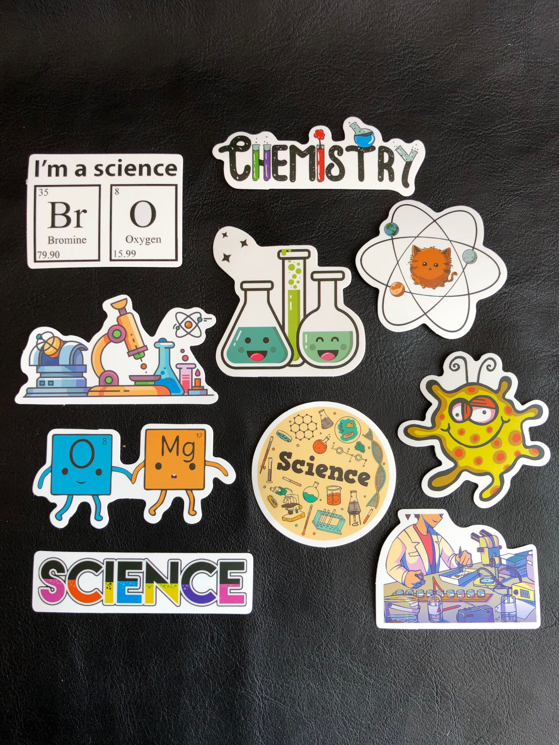 10 Fun Amusing Science Project Stickers for Embellishments on Cups ...