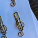 Set of 10 Quality Music Musical Treble Clef Coloured Metal Paper Clips ...