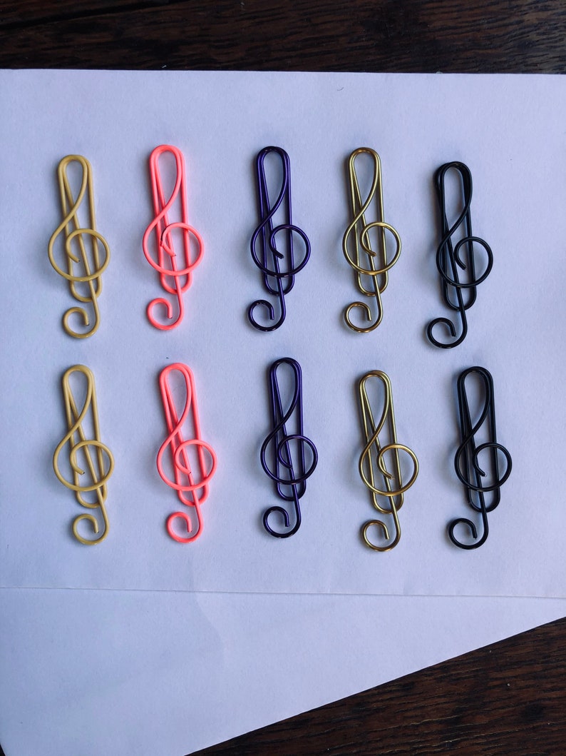 Set of 10 Quality Music Musical Treble Clef Coloured Metal | Etsy