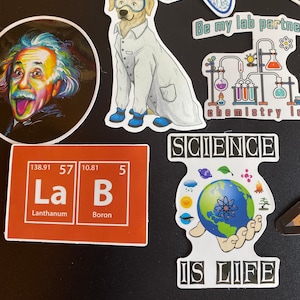 10 Fun Cool Quirky Science Project Stickers for Embellishments on Cups ...