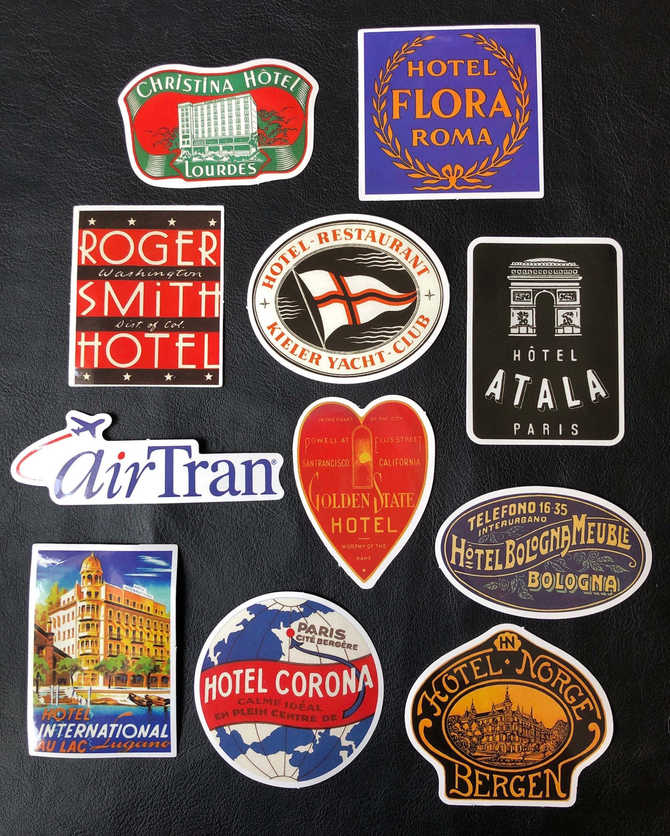 11 Retro Hotel World Country Adventure Travel Gloss Stickers - Etsy UK