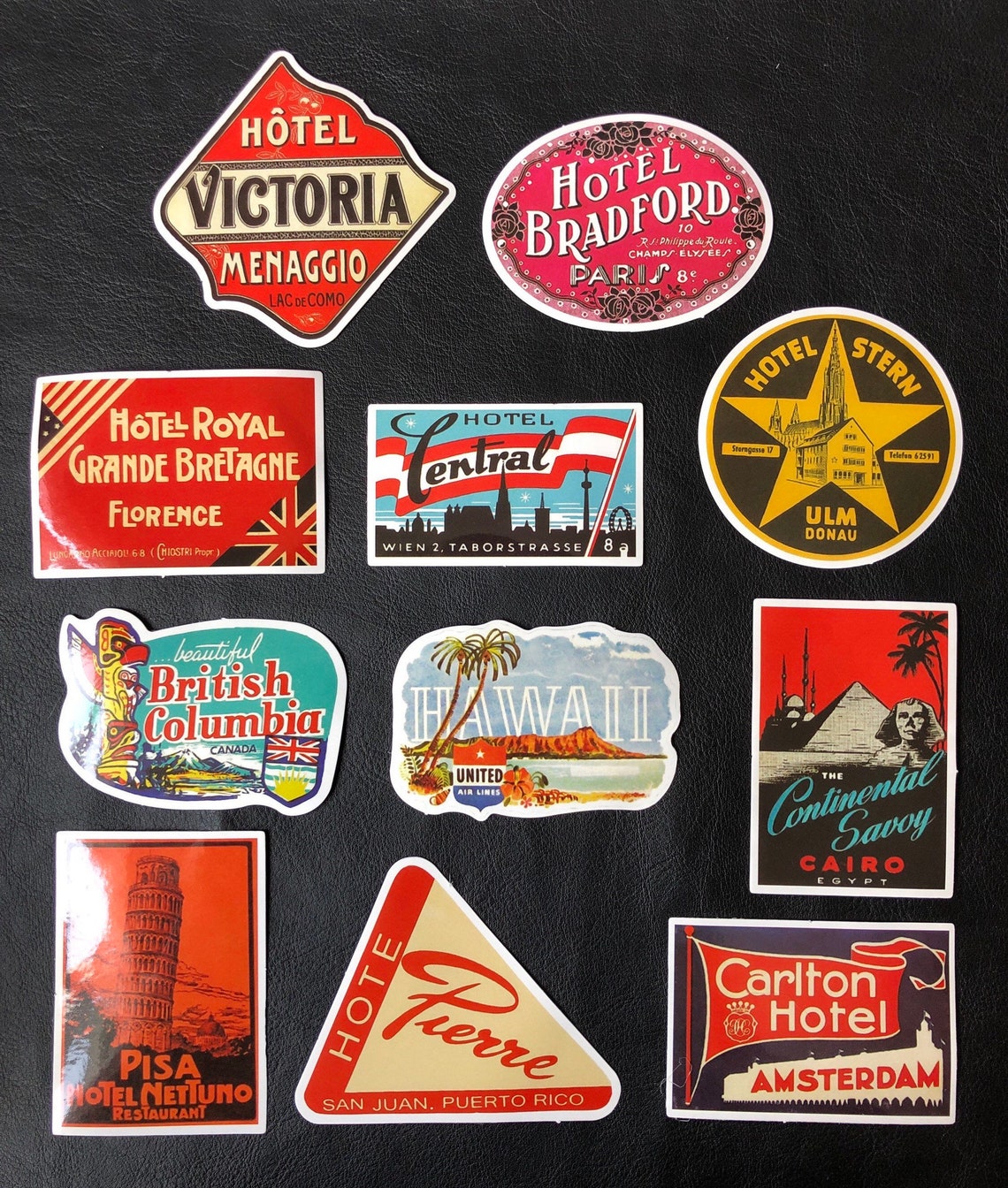 11 Retro Hotel World Country Adventure Travel Gloss Stickers - Etsy UK