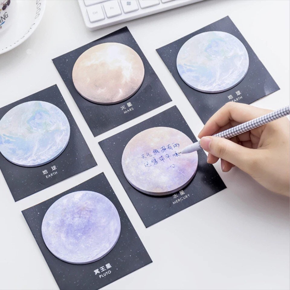 Delightful Planet Themed Set of 30 Sticky Notes for - Etsy UK