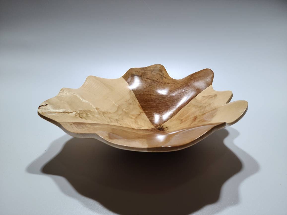 Segmented Birch and Box Elder Bowl Wood Bowl Unique - Etsy