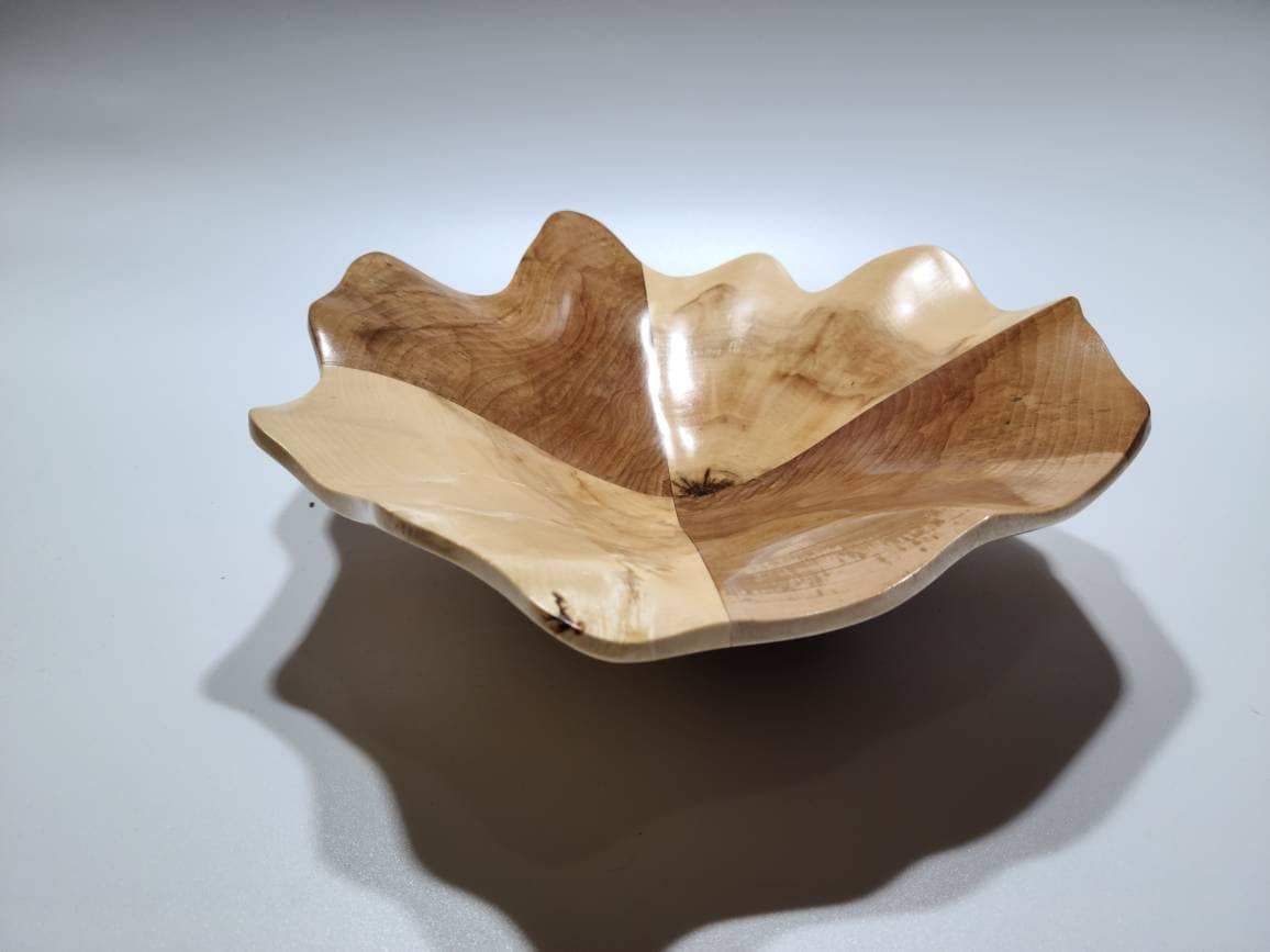 Segmented Birch and Box Elder Bowl Wood Bowl Unique - Etsy