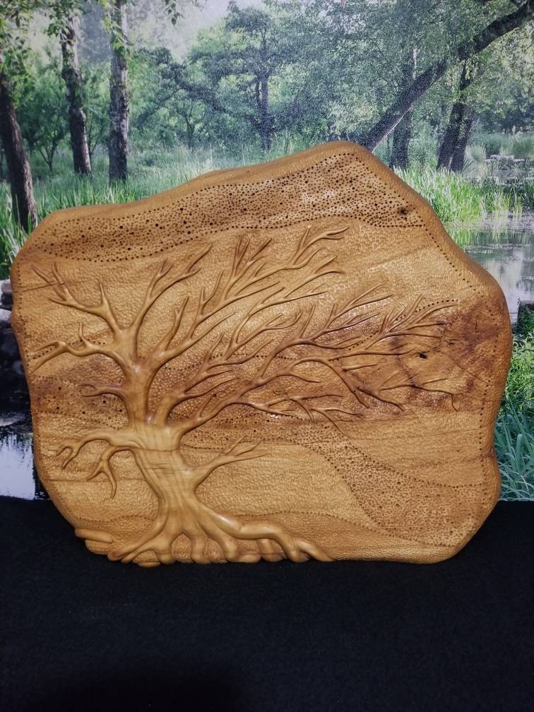 Tree's, Tree Scene, Nature, Leaf, Relief Carving, Dremel Art - Etsy
